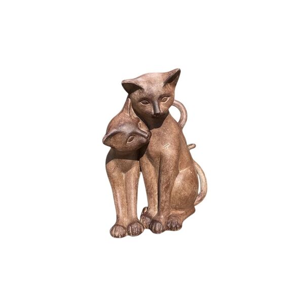 Art | Elegant Bronze Cat Sculpture Medium Size Intricate Detailing ...